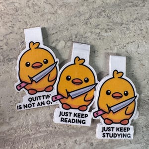 Magnetic Bookmark | Duck Meme With Knife | Motivational Study | Book ...