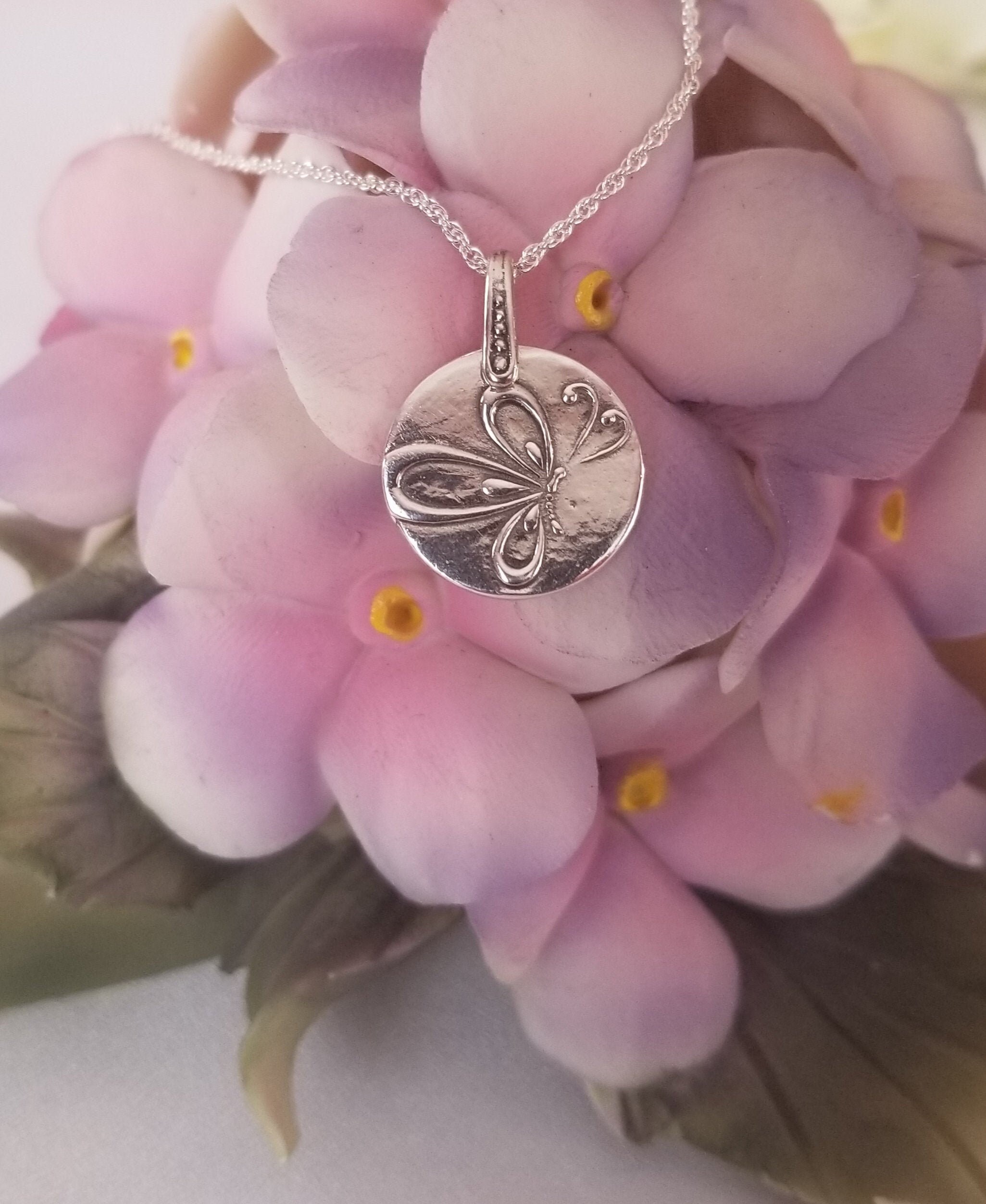 Fine Silver Butterfly .999 Pure Silver with Chain | Etsy