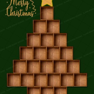 Cardboard Christmas Tree for in the Box Photography, 24 Empty Boxes ...