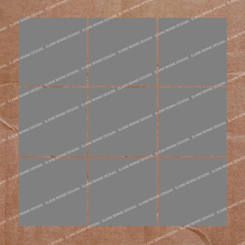 Cardboard 9 Box Photography Template, Collage in the Box Photography ...