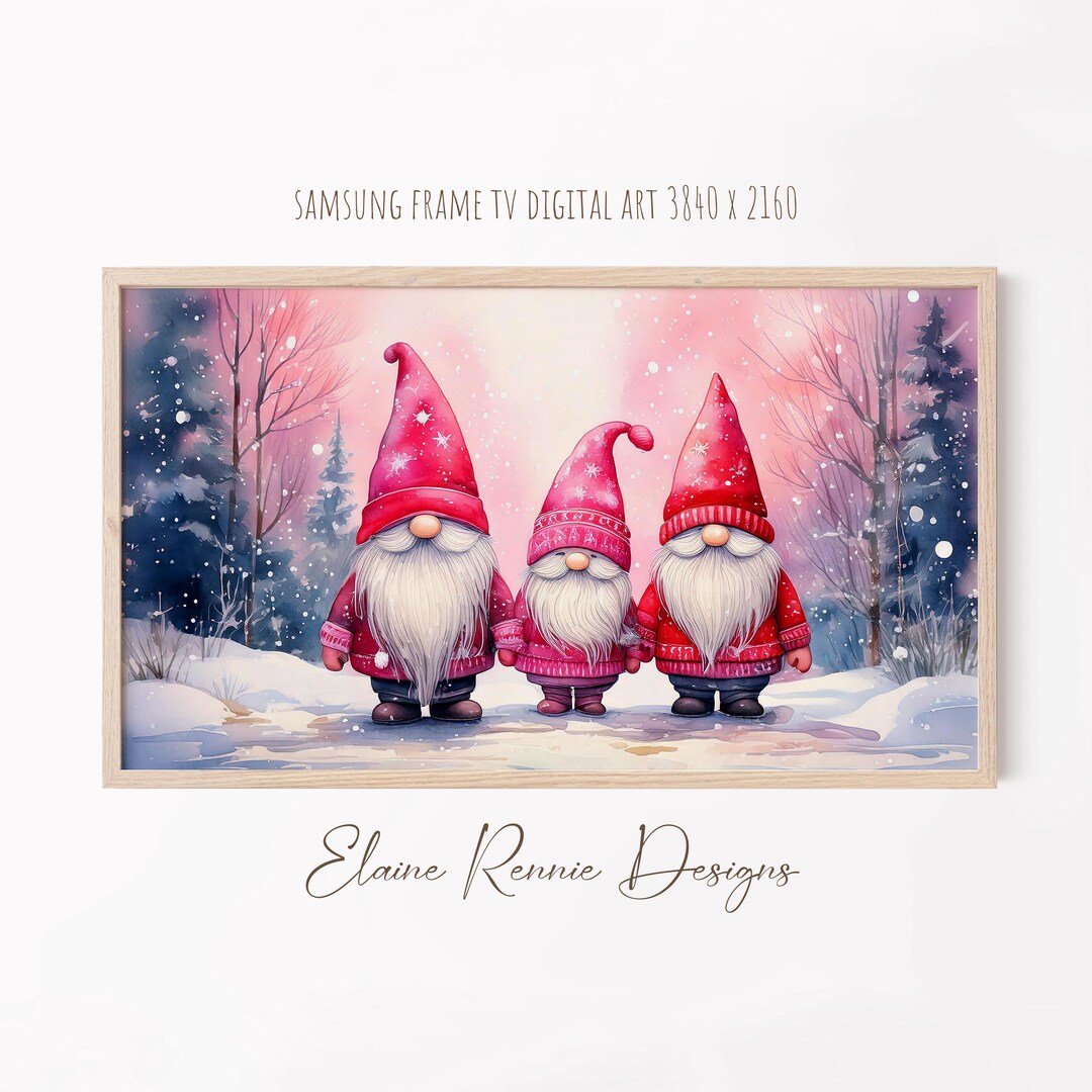 Cute Christmas Gnomes Frame TV Digital Artwork, Samsung Frame TV Art ...