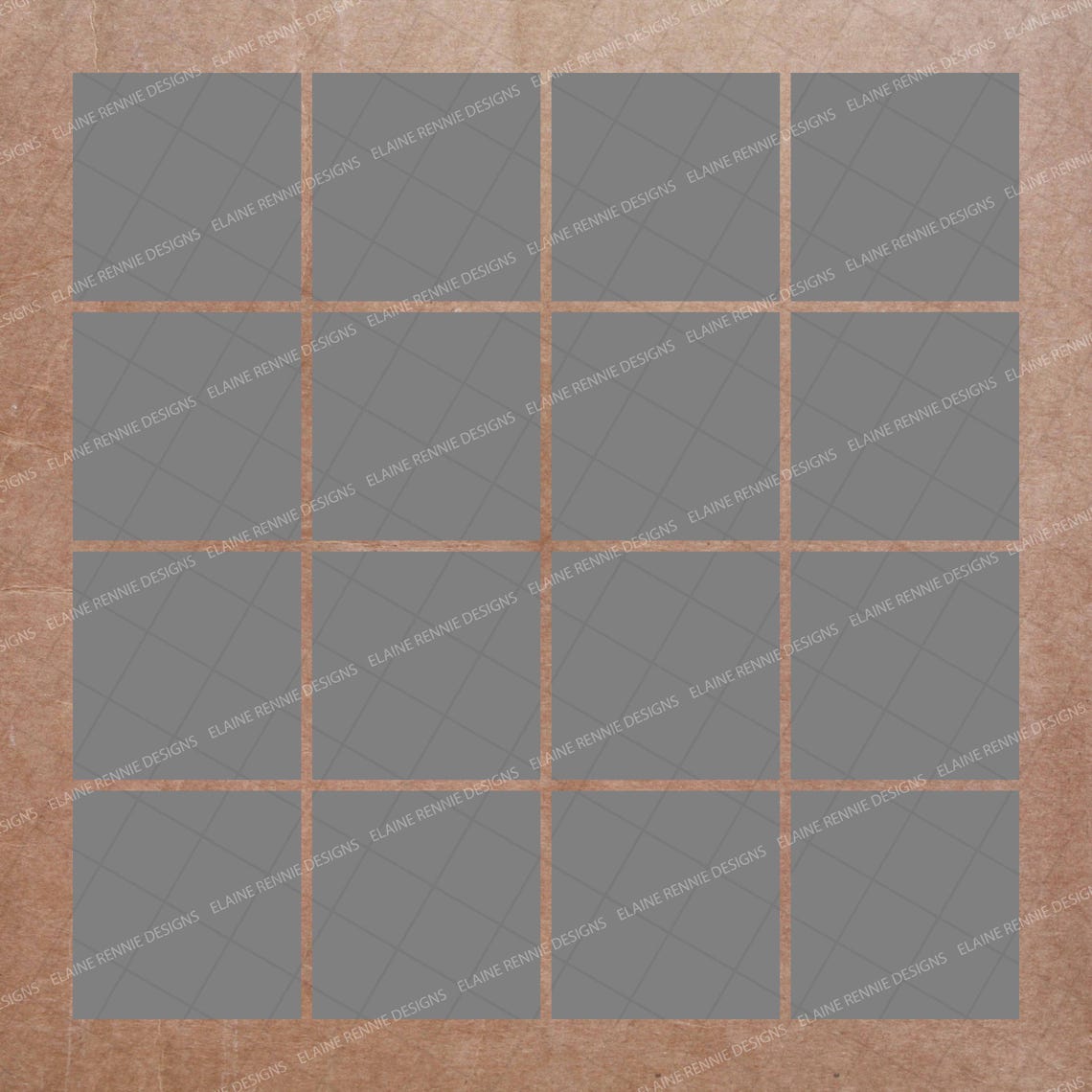 Cardboard 16 Box Photography Template, Collage in the Box Photography ...
