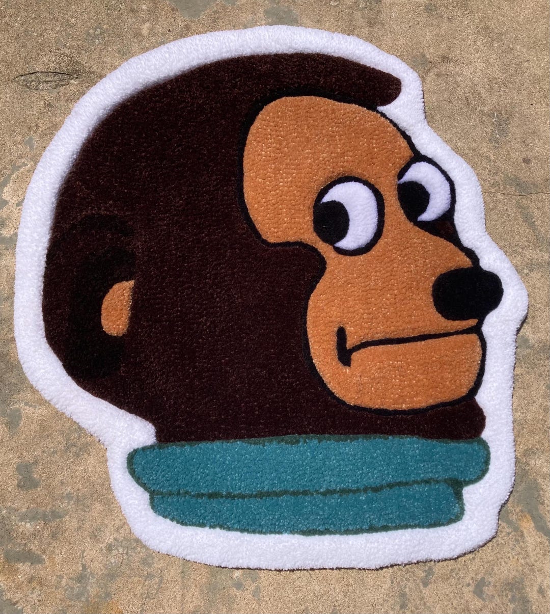Funny Monkey Meme Tufted Rug / Handmade Custom Wall Art Carpet / Pop ...