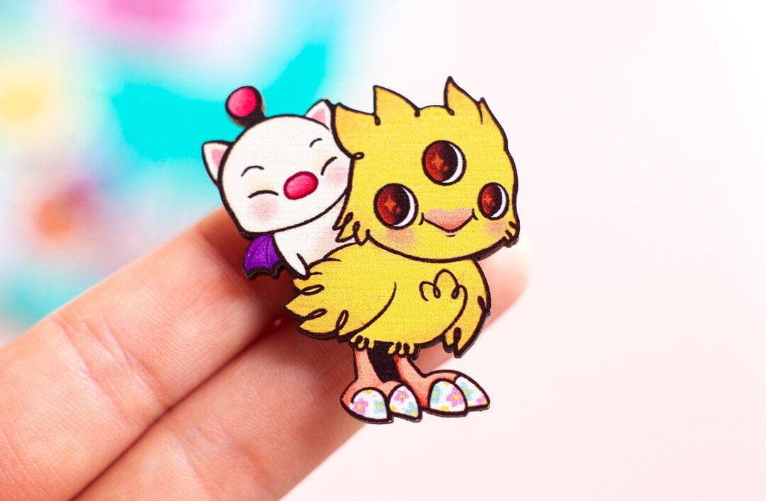 Final Fantasy Moogle in Chocobo Ride Pin 40mm Approx - Etsy
