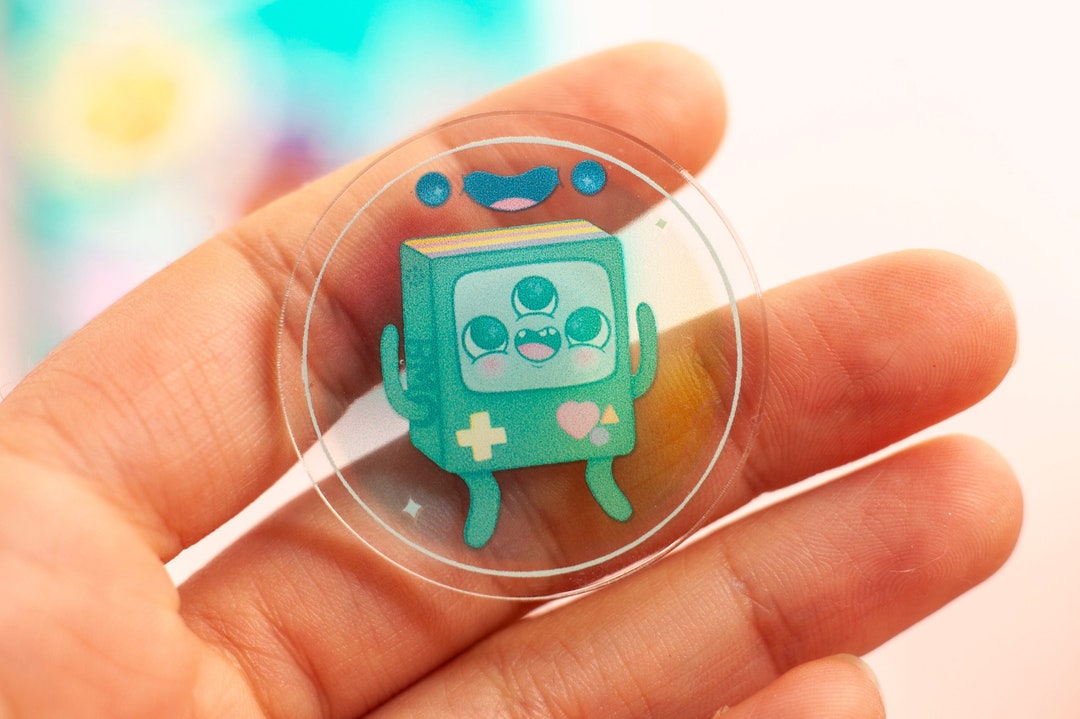 Bmo Adventure Time Pin Clear Kawaii Rainbow Effect Bmo and - Etsy