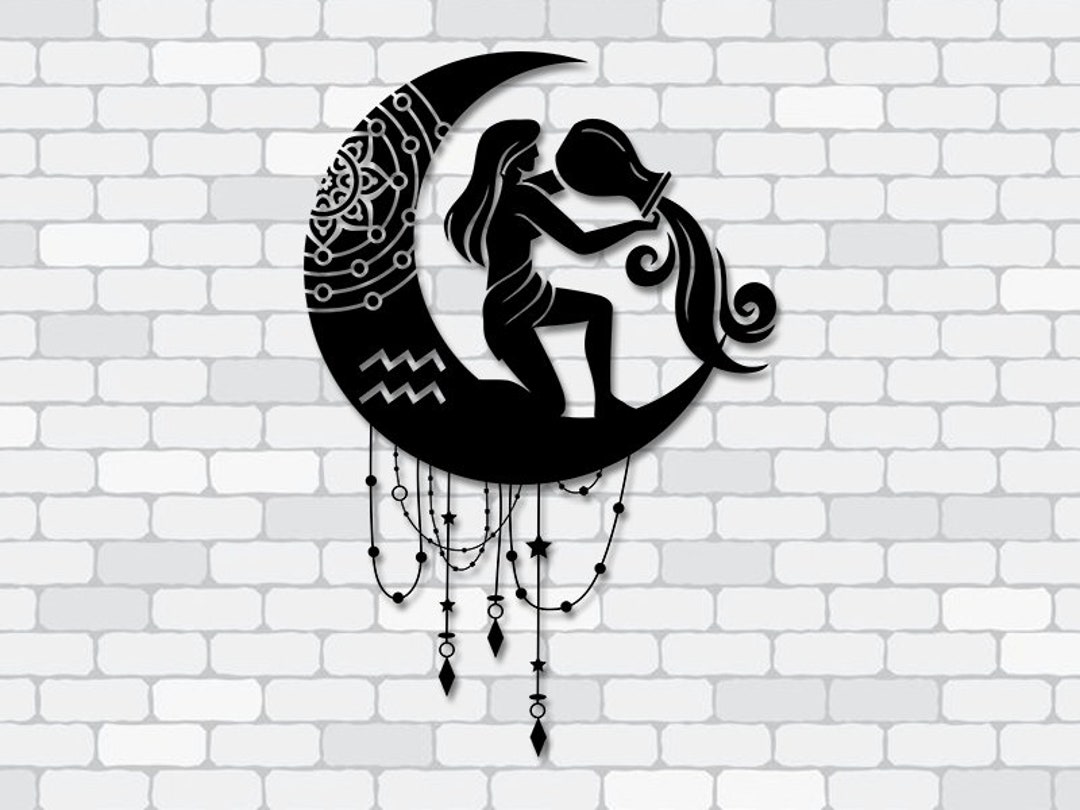Aquarius SVG, Zodiac SVG, Zodiac Sign Svg, Tarot Svg, Cut File for ...