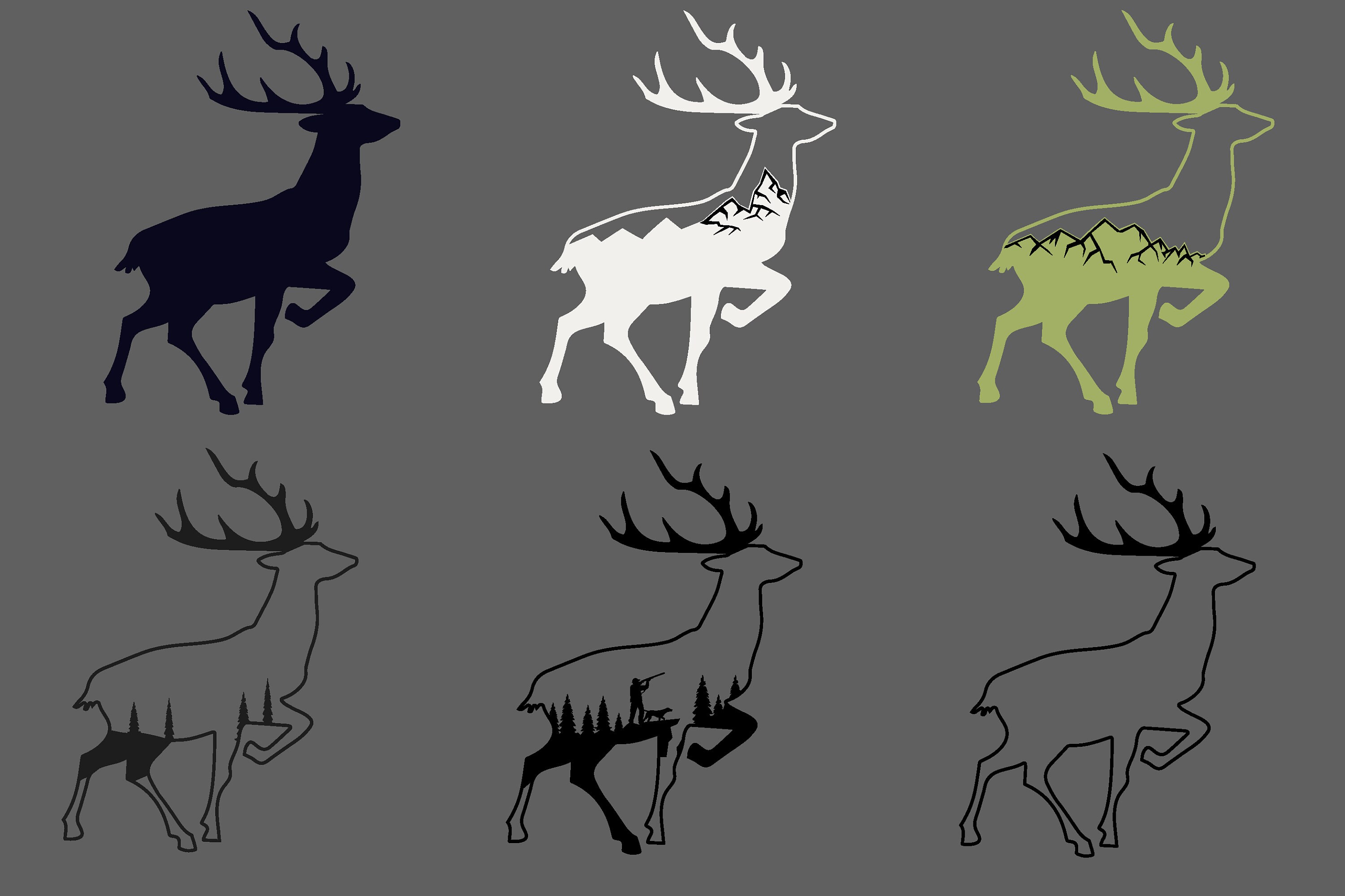 3D Deer Mandala Reindeer Hunter Svg DWG DXF SVG Cdr File for - Etsy