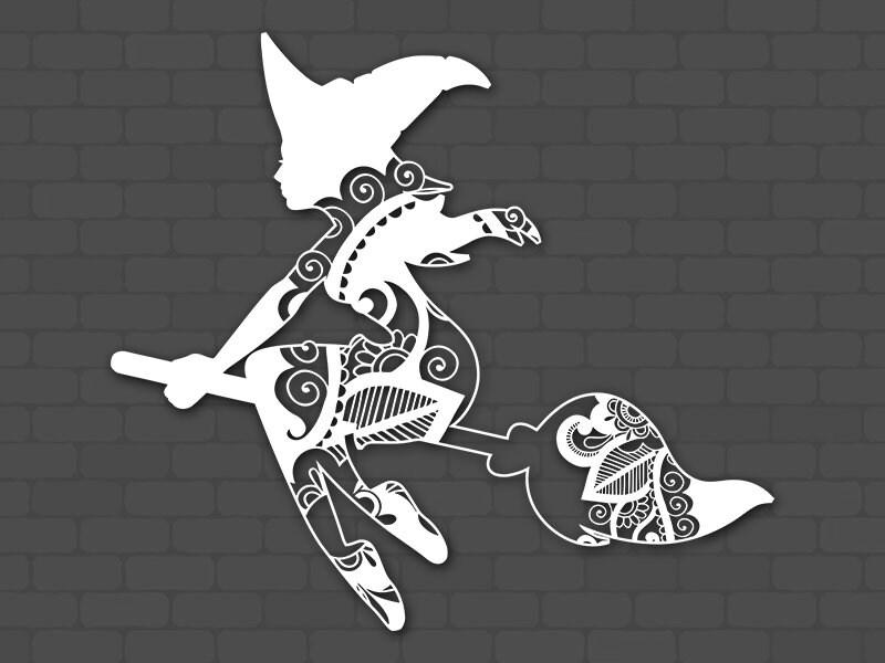 Witch Svg Witch Mandala Svg Something Wicked Svg Halloween - Etsy