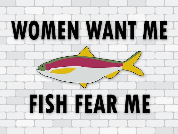 Women Want Me Svg Fish Fear Me Svg Files for Silhouette - Etsy