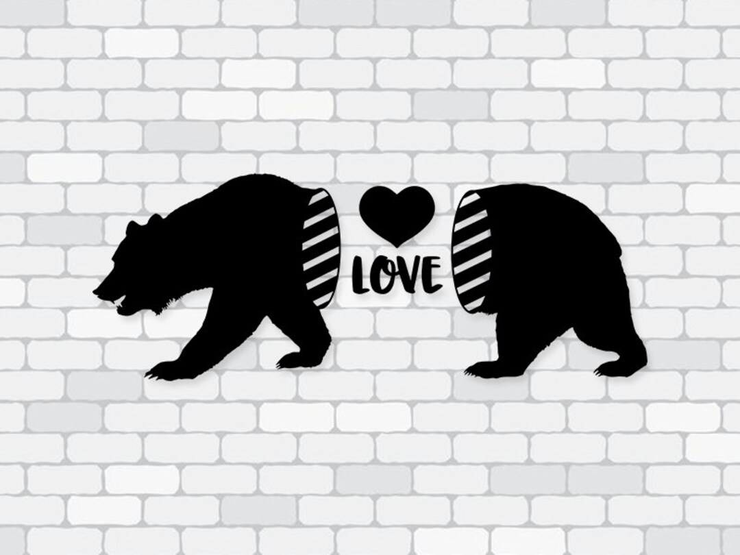Love Bear Svg, Bear Svg , Mama Bear Silhouette, Bear Svg, Svg Files ...