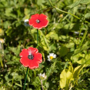 Ceramic Mini Poppy 10 Pcs. Decorative, Unique Ceramic Flower for Home ...