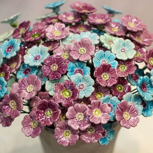 Ceramic Mini Poppy 10 Pcs. Decorative, Unique Ceramic Flower for Home ...