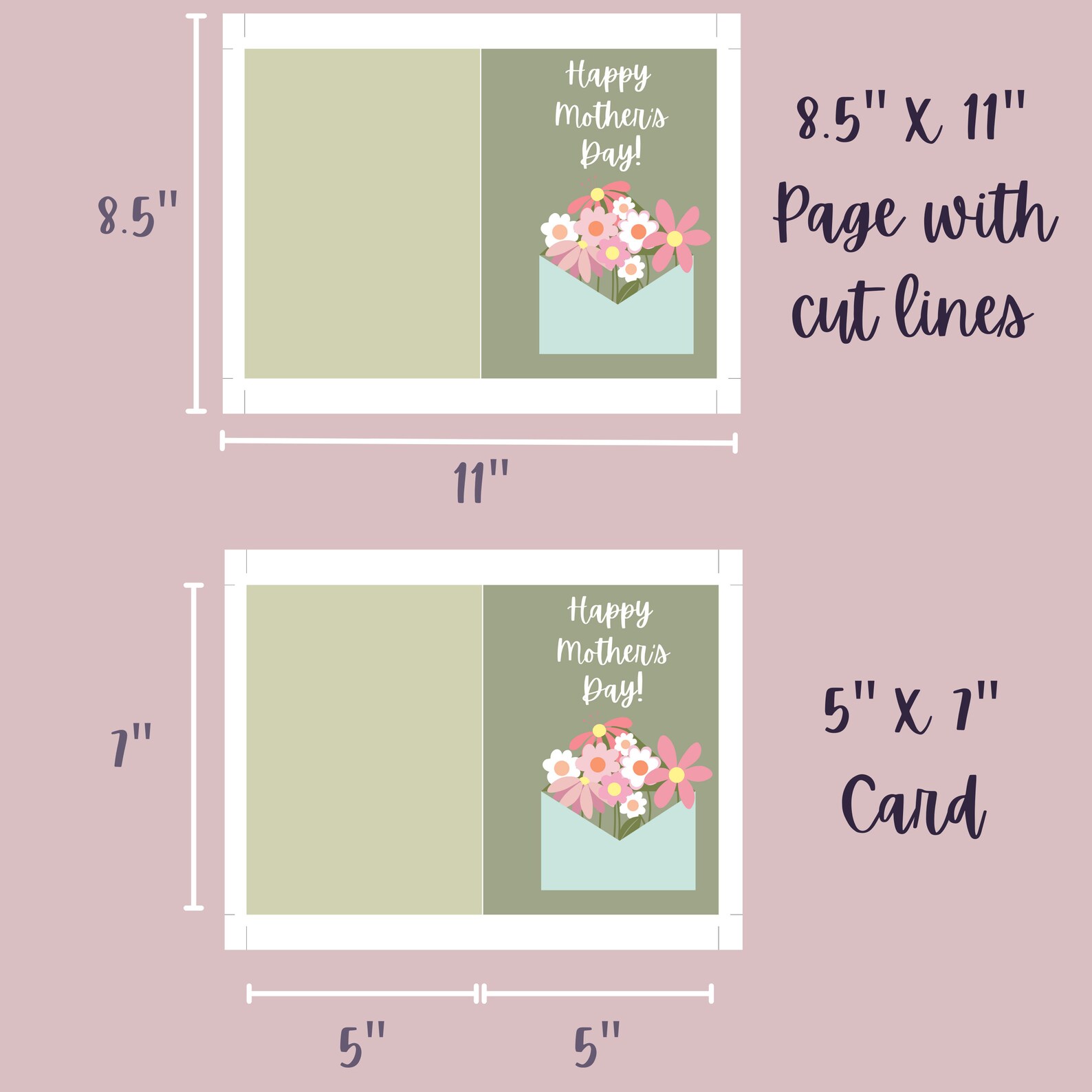 Happy Mothers Day, Printable Greeting Card | Printable Mother's Day ...