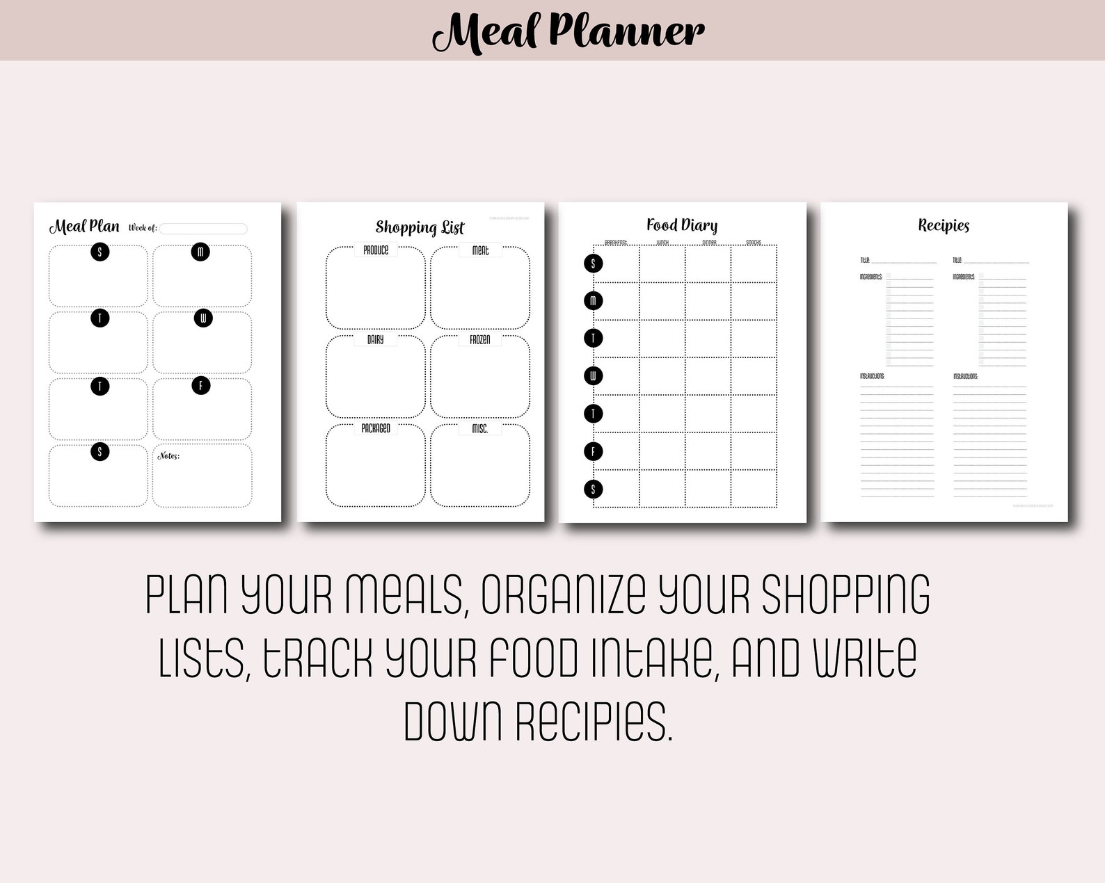 Printable Wellness Planner Bundle - for Self Care - Habit Tracker, Goal ...