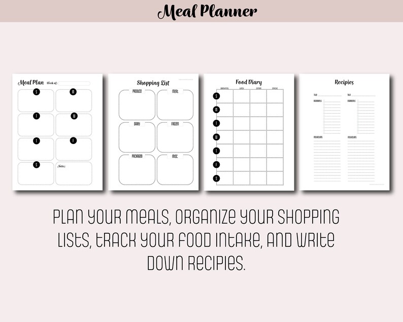 Printable Wellness Planner Bundle - for Self Care - Habit Tracker, Goal ...