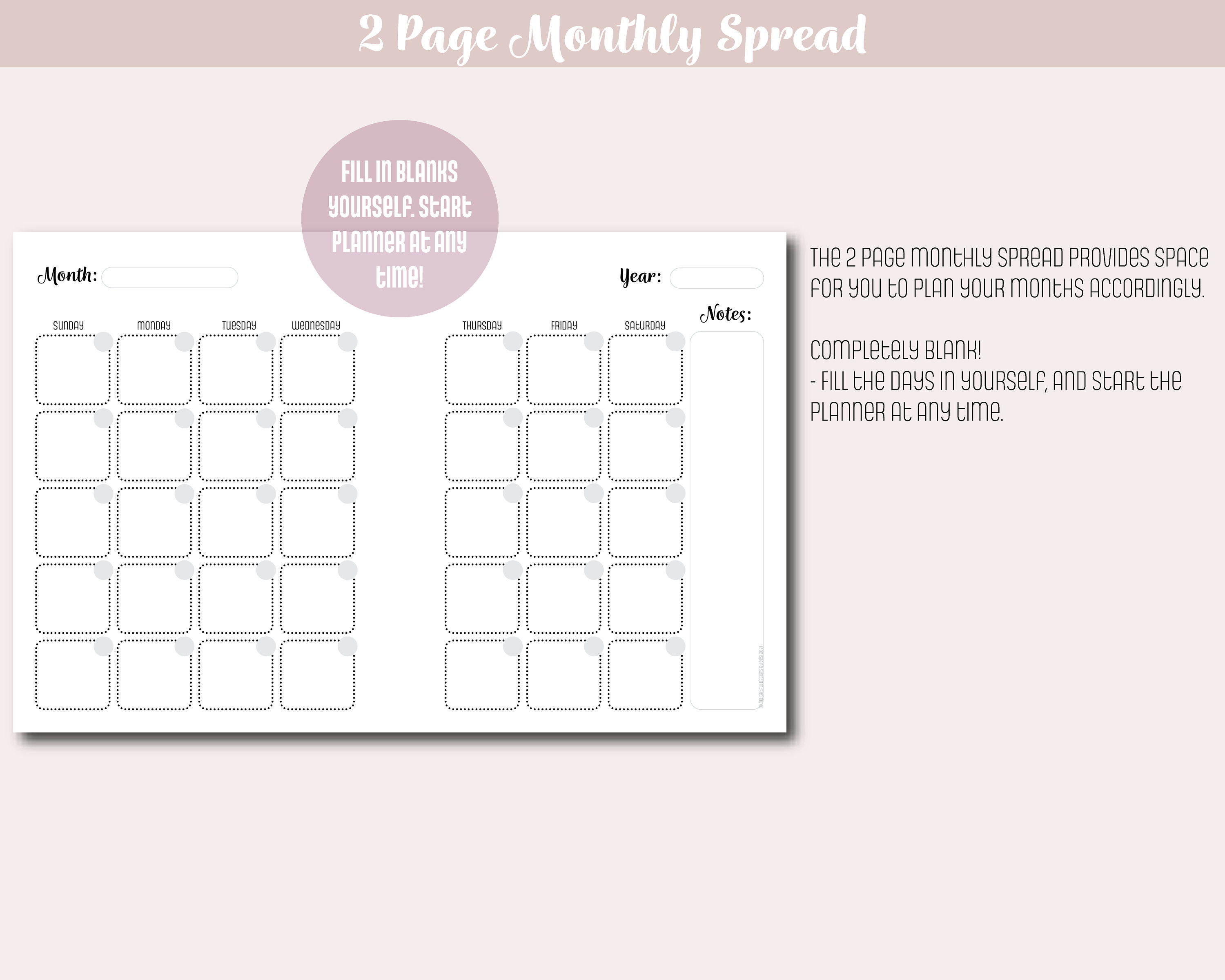 Printable Wellness Planner Bundle for Self Care Habit Tracker, Goal ...