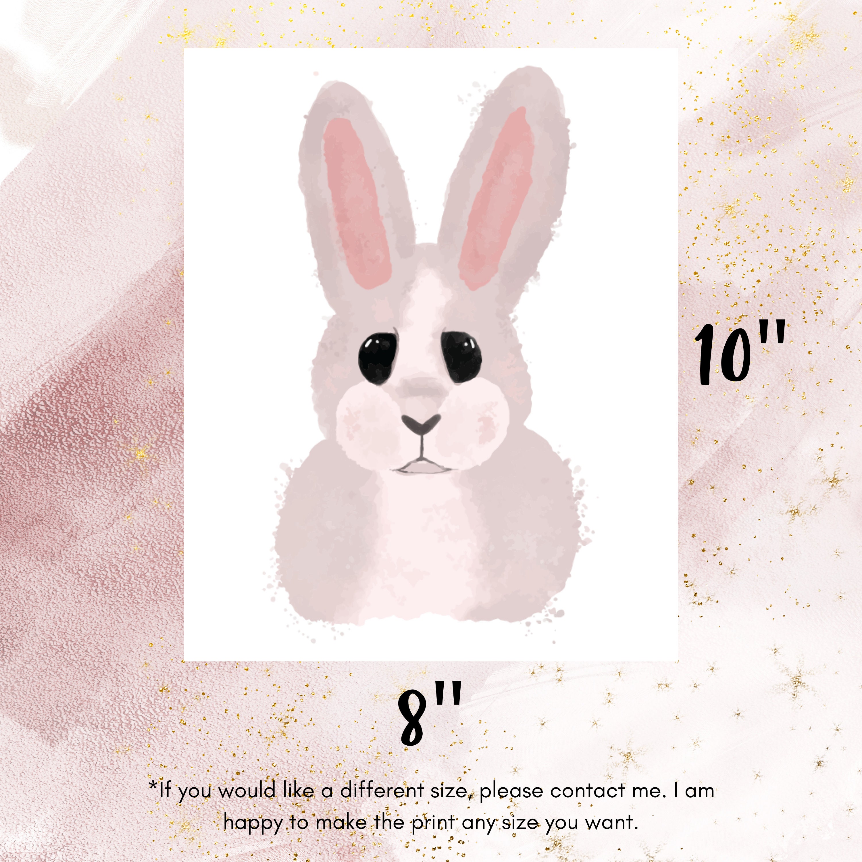 Printable Bunny Wall Art for Spring & Easter Hello Spring - Etsy