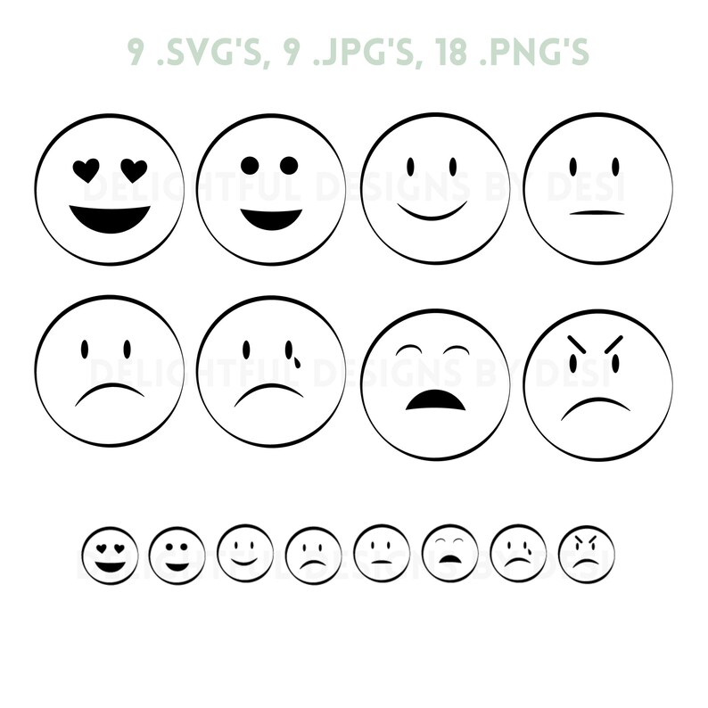 Emoji Clip Art Bundle, Digital Clip Art For, Scrapbooking, Card Making ...