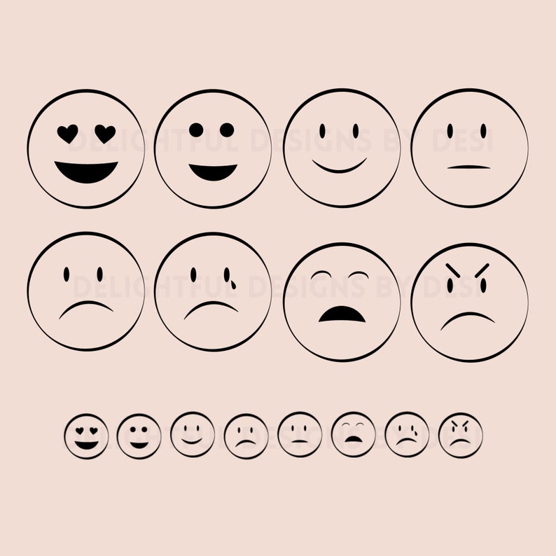 Emoji Clip Art Bundle, Digital Clip Art For, Scrapbooking, Card Making ...