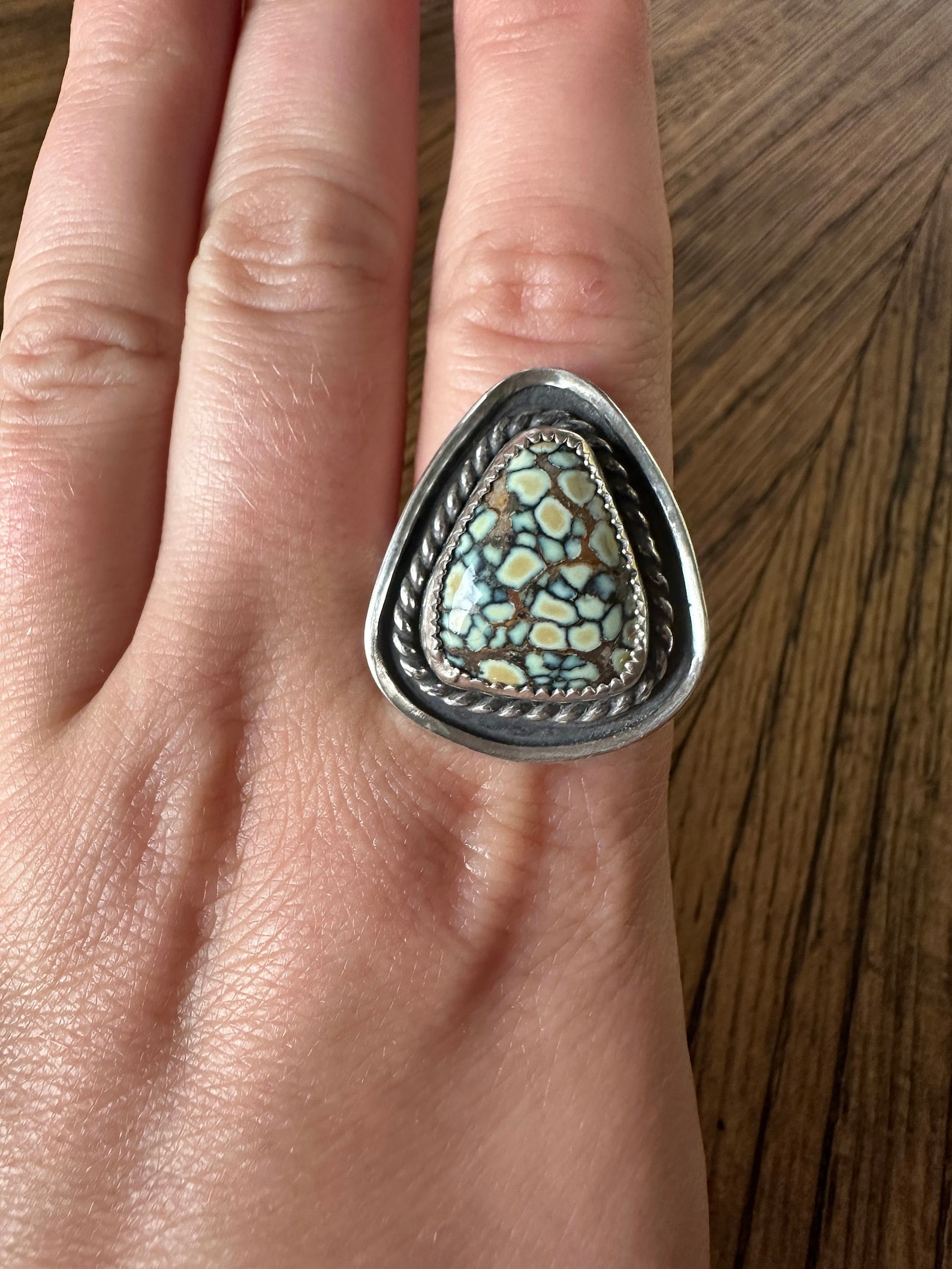Poseidon Variscite Statement Ring - Etsy