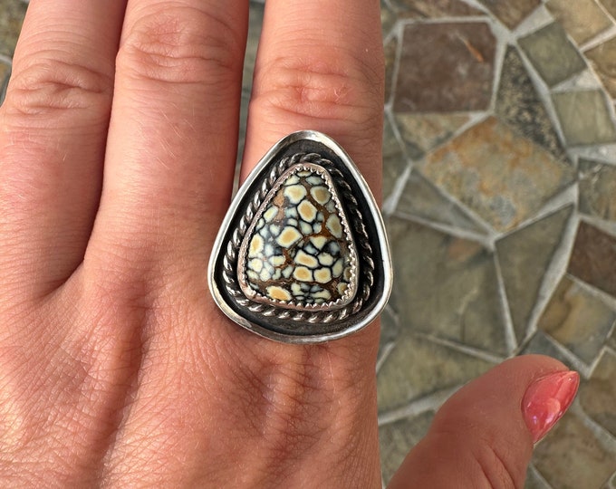 Poseidon Variscite Statement Ring - Etsy