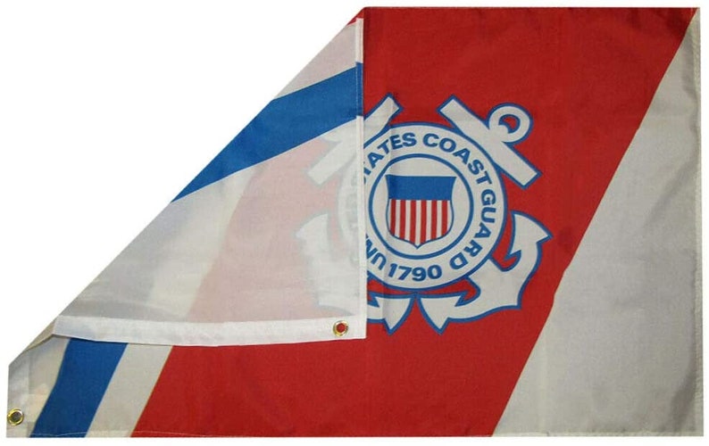 Coast Guard Flag United States Coast Guard Racing Stripe | Etsy