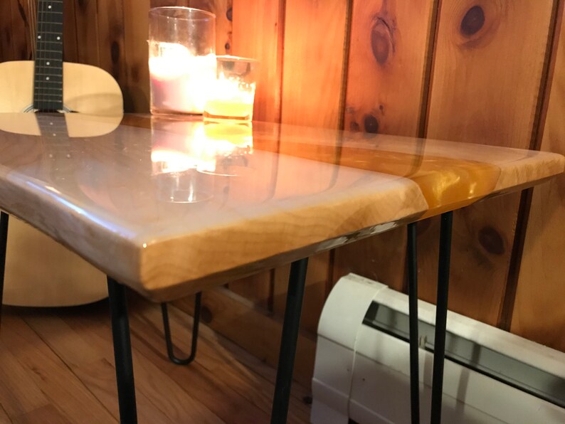 Orange Epoxy River End Table - Etsy