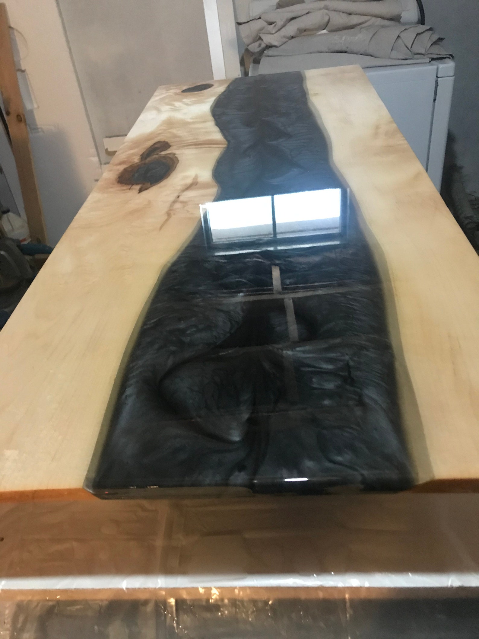 Black Epoxy River Coffee Table - Etsy