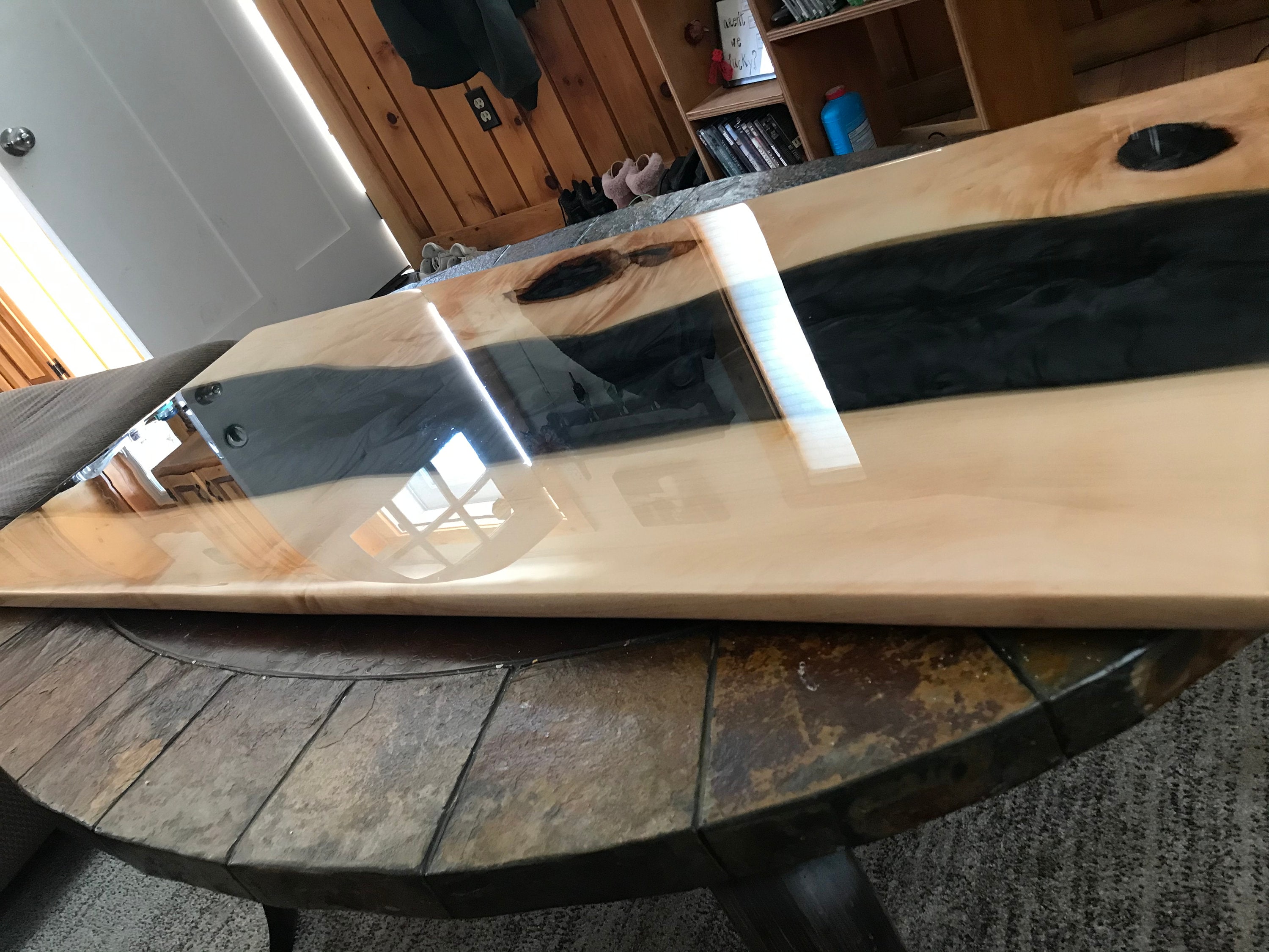 Black Epoxy River Coffee Table - Etsy