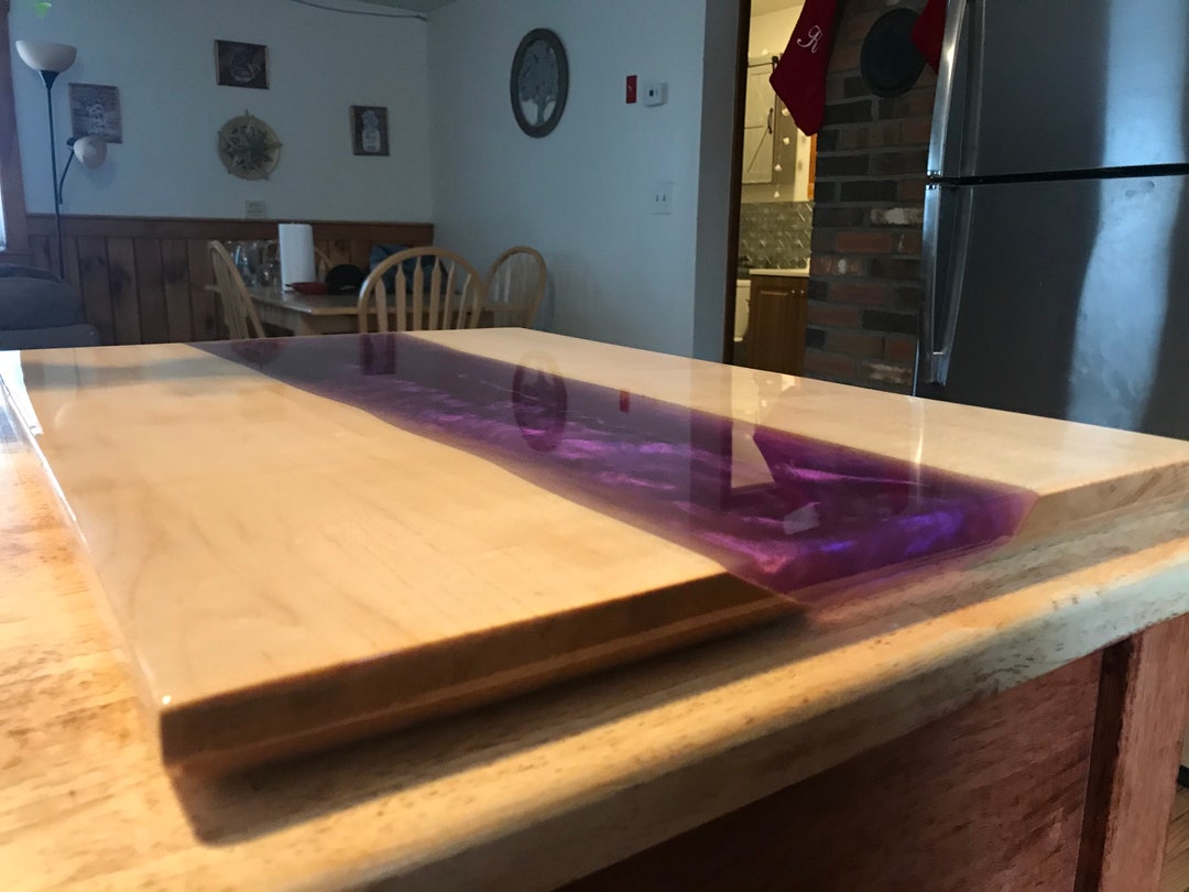Purple Epoxy River End Table - Etsy