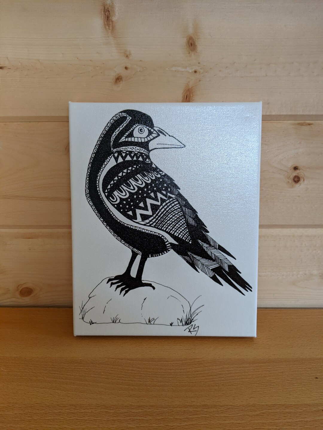 RAVEN Pen & Ink Archival Canvas Reproduction 8 X 10 - Etsy