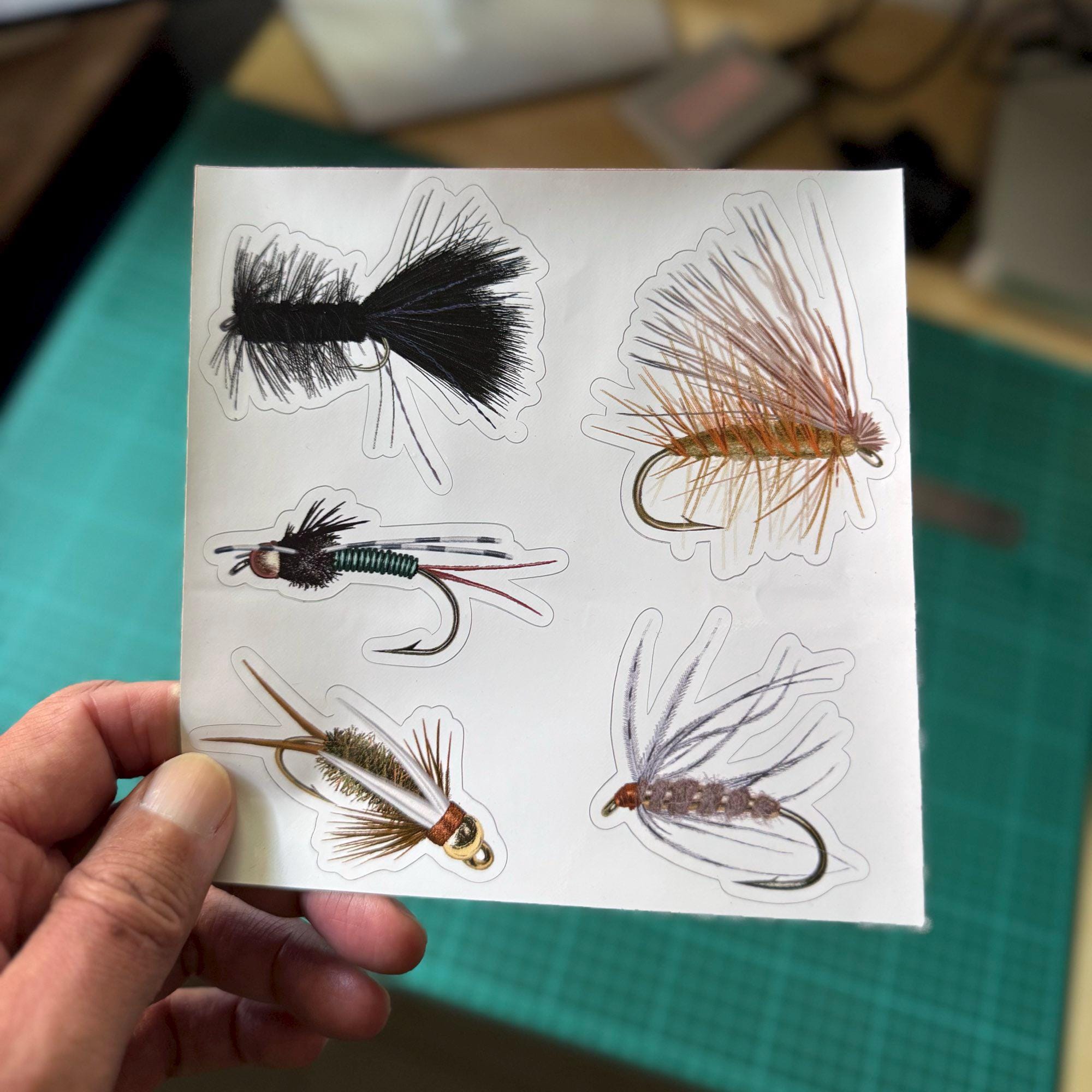 Fly Fishing Flies 5-piece Trout Flies Sticker Pack | Waterproof ...