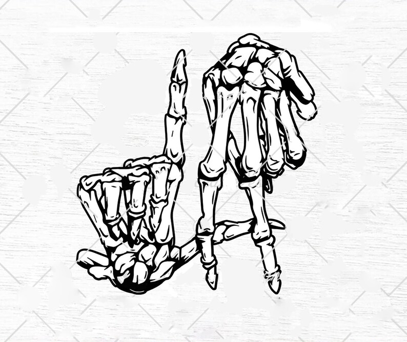 LA Skeleton Hand Svg, Los Angeles Hand Svg, La Hand Sign Lazy Svg ...