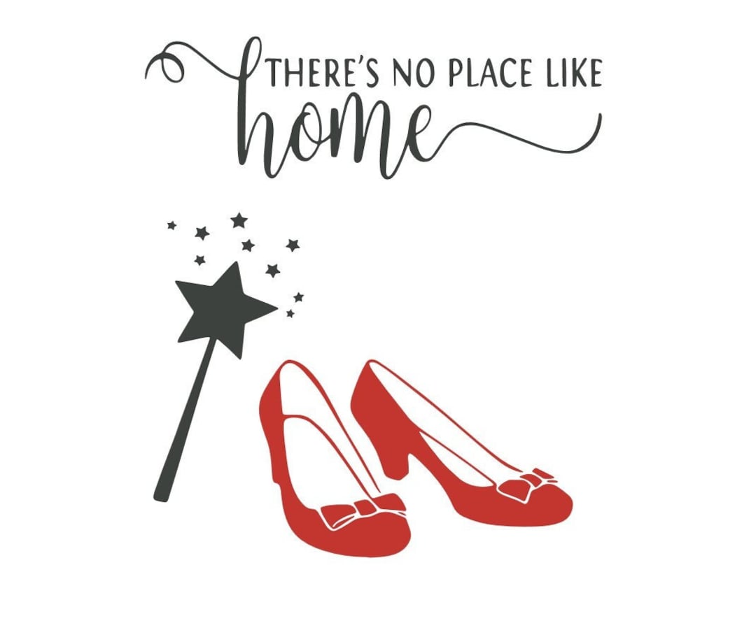 Theres No Place Like Home Svg Ruby Red Slippers Svg Digital Download - Etsy