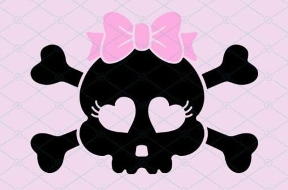 Cute Skull Girl Halloween Svg Cute Love Sugar Skull Svg | Etsy