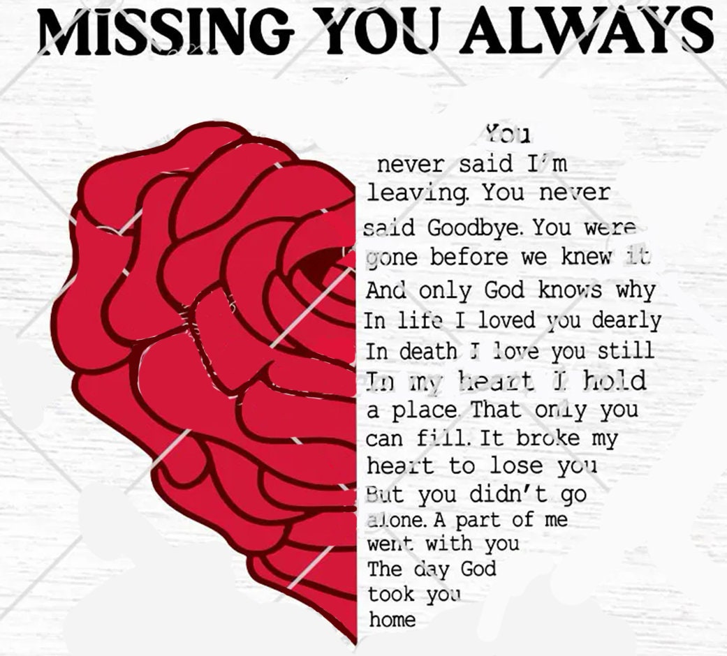 Valentine Svg Missing You Always You Never Said Im Leaving - Etsy