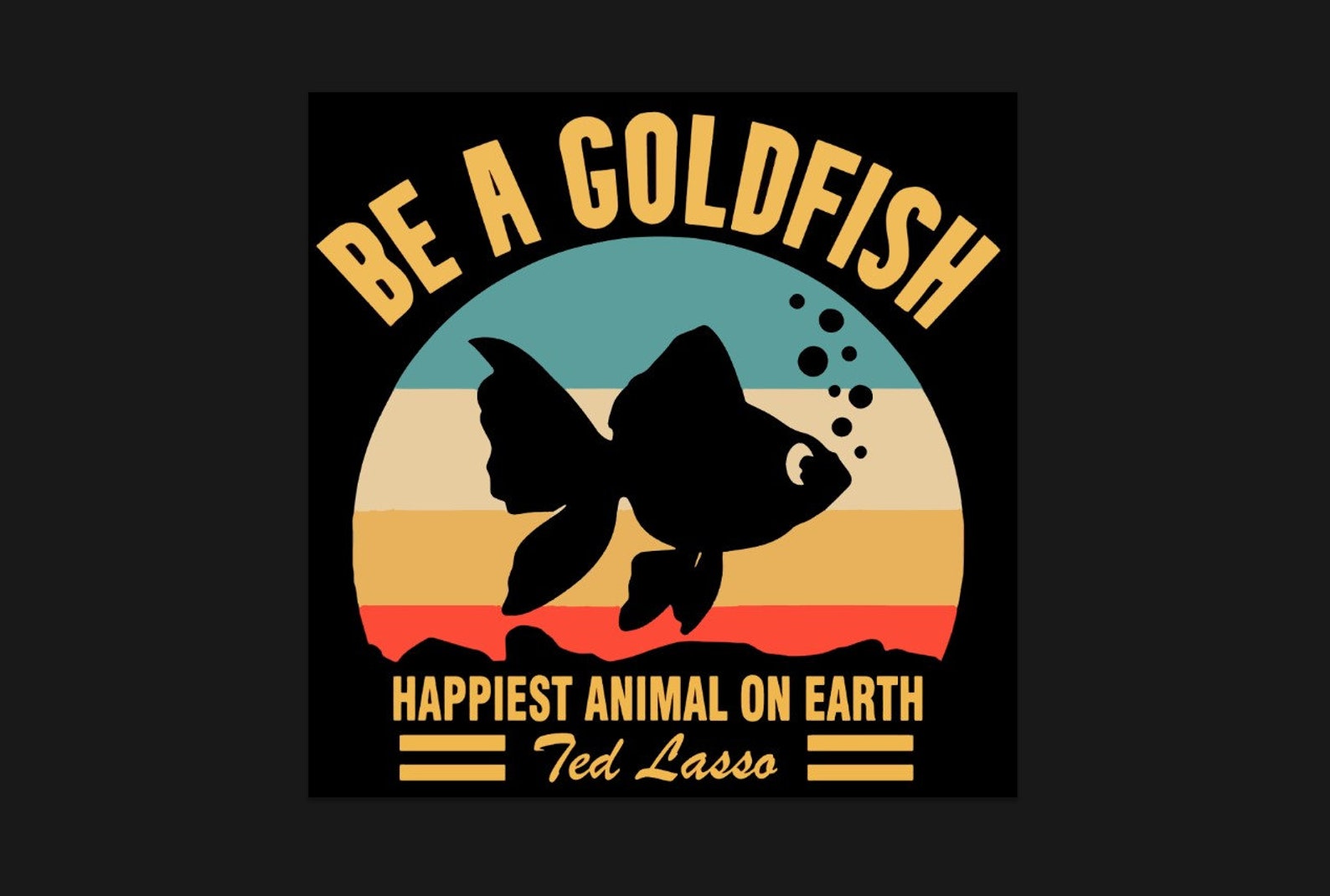 Vintage Be A Goldfish Svg Happiest Animal on Earth Svg - Etsy