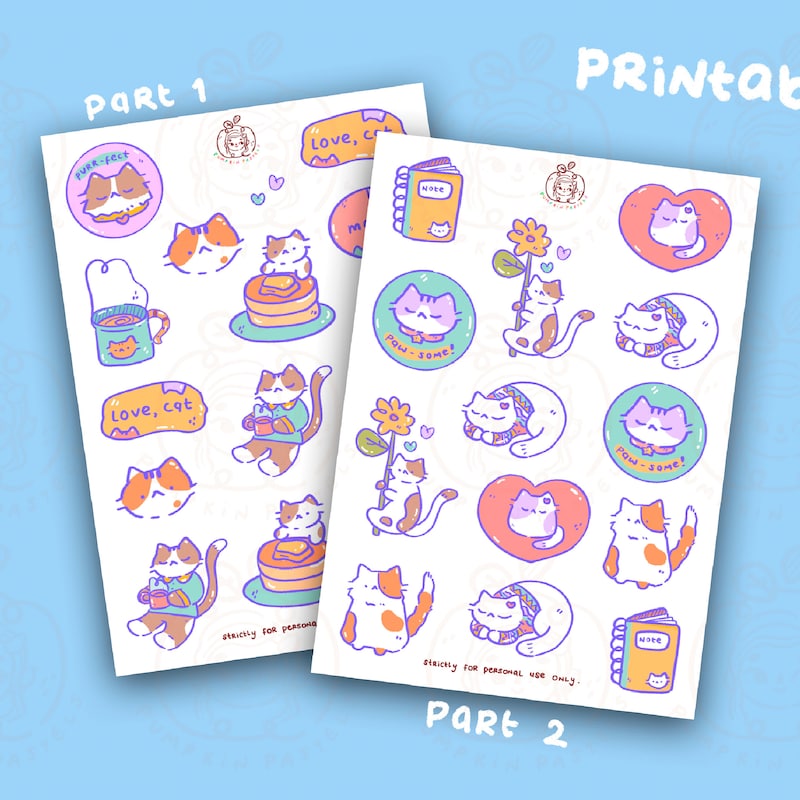 Printable Sticker Sheet - Etsy