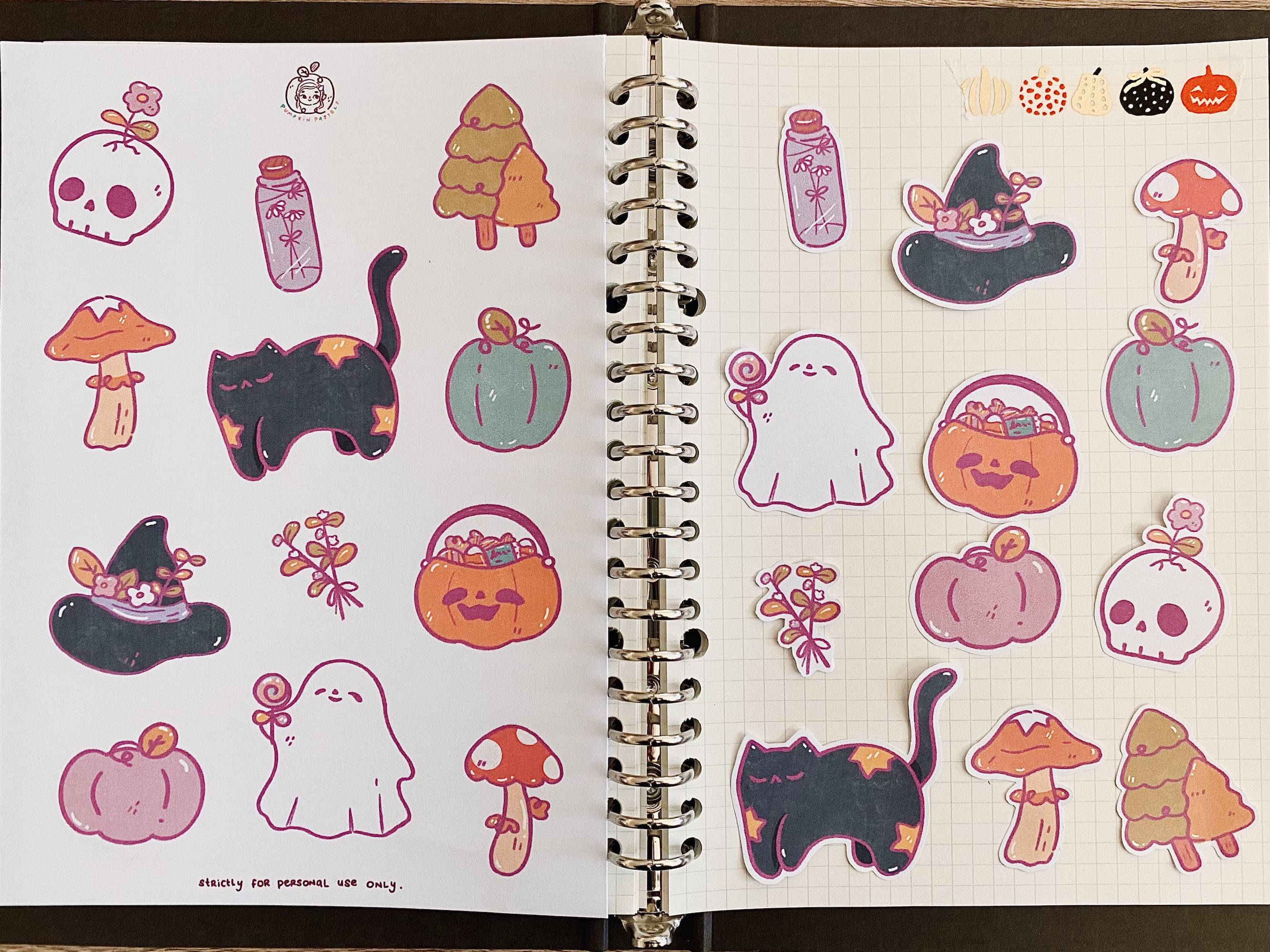 Halloween Friends Sticker Sheet - Printable DIGITAL File || Spooky ...