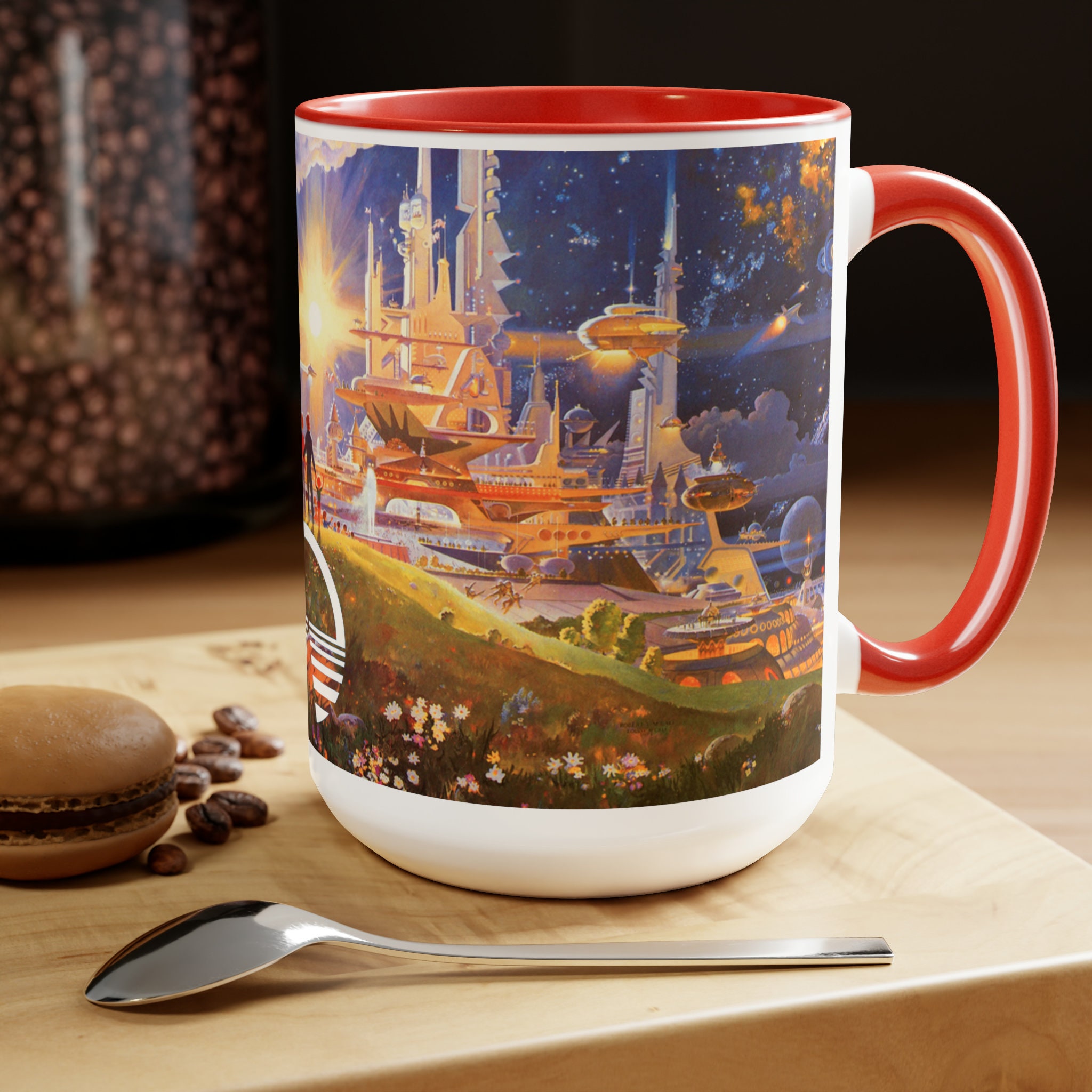 Disney Epcot Horizons Mural Two-tone Coffee Mugs Vintage - Etsy