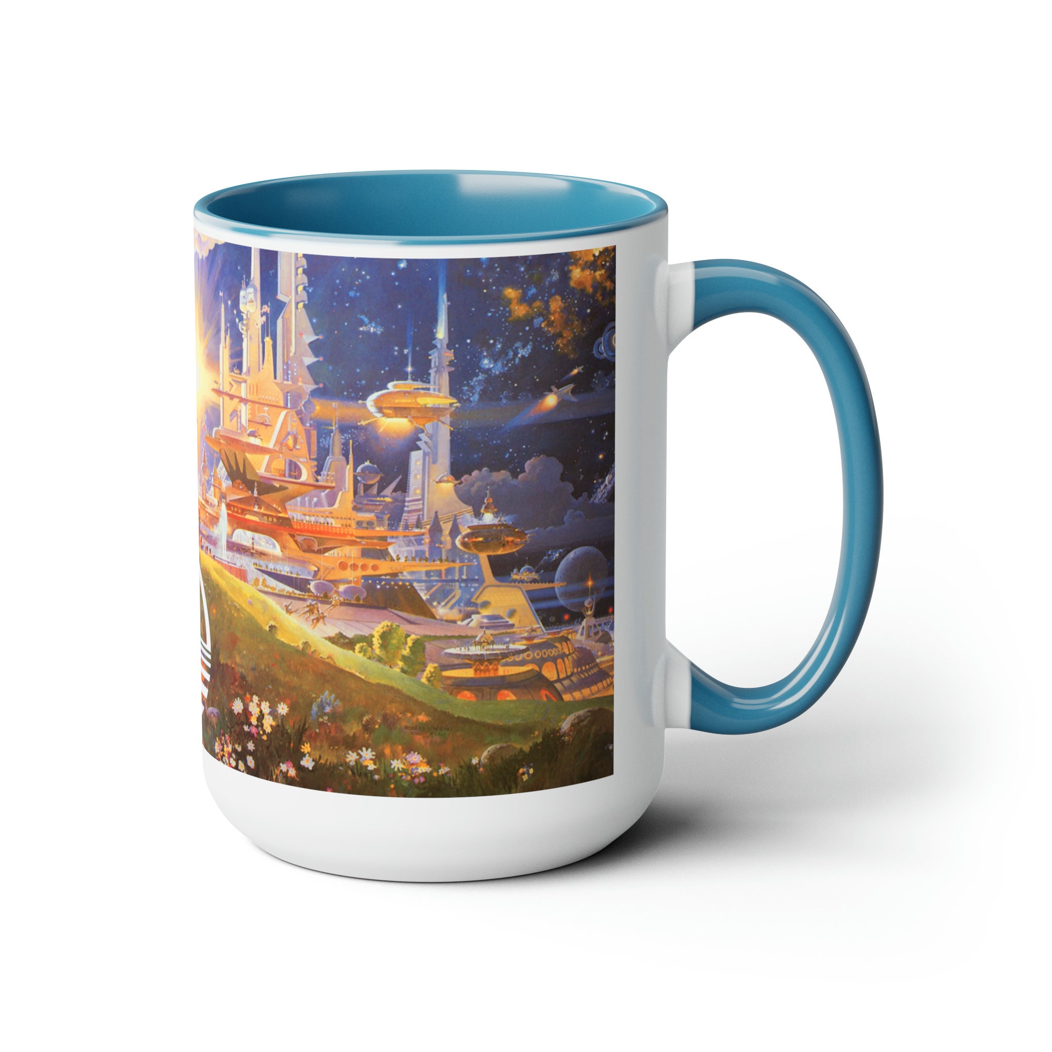 Disney Epcot Horizons Mural Two-tone Coffee Mugs Vintage - Etsy
