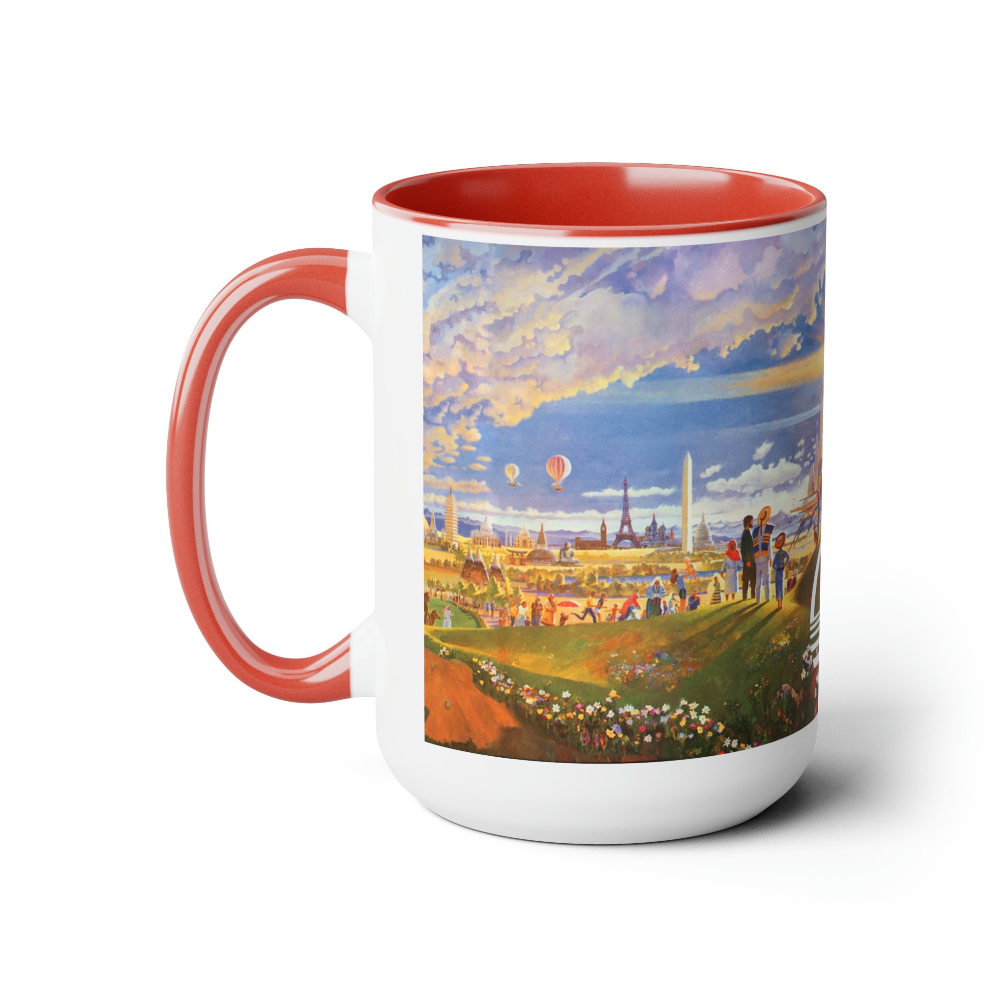 Disney Epcot Horizons Mural Two-tone Coffee Mugs Vintage - Etsy