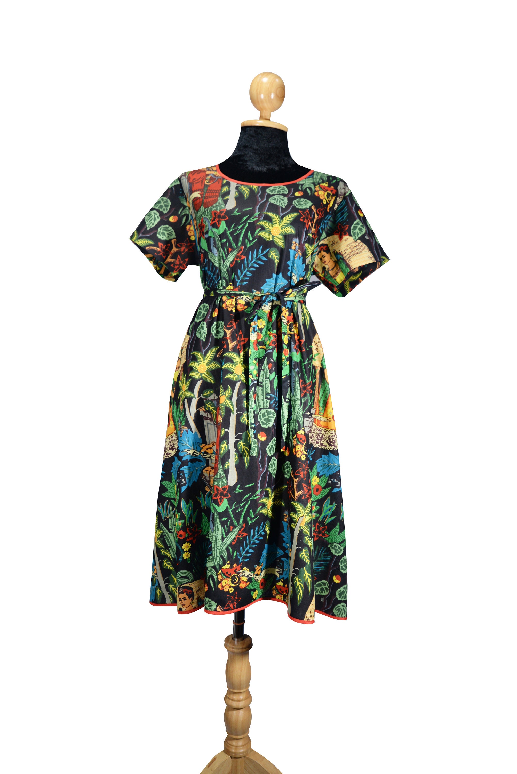 Frida Kahlo Art Heritage dress Short dress Knee length | Etsy