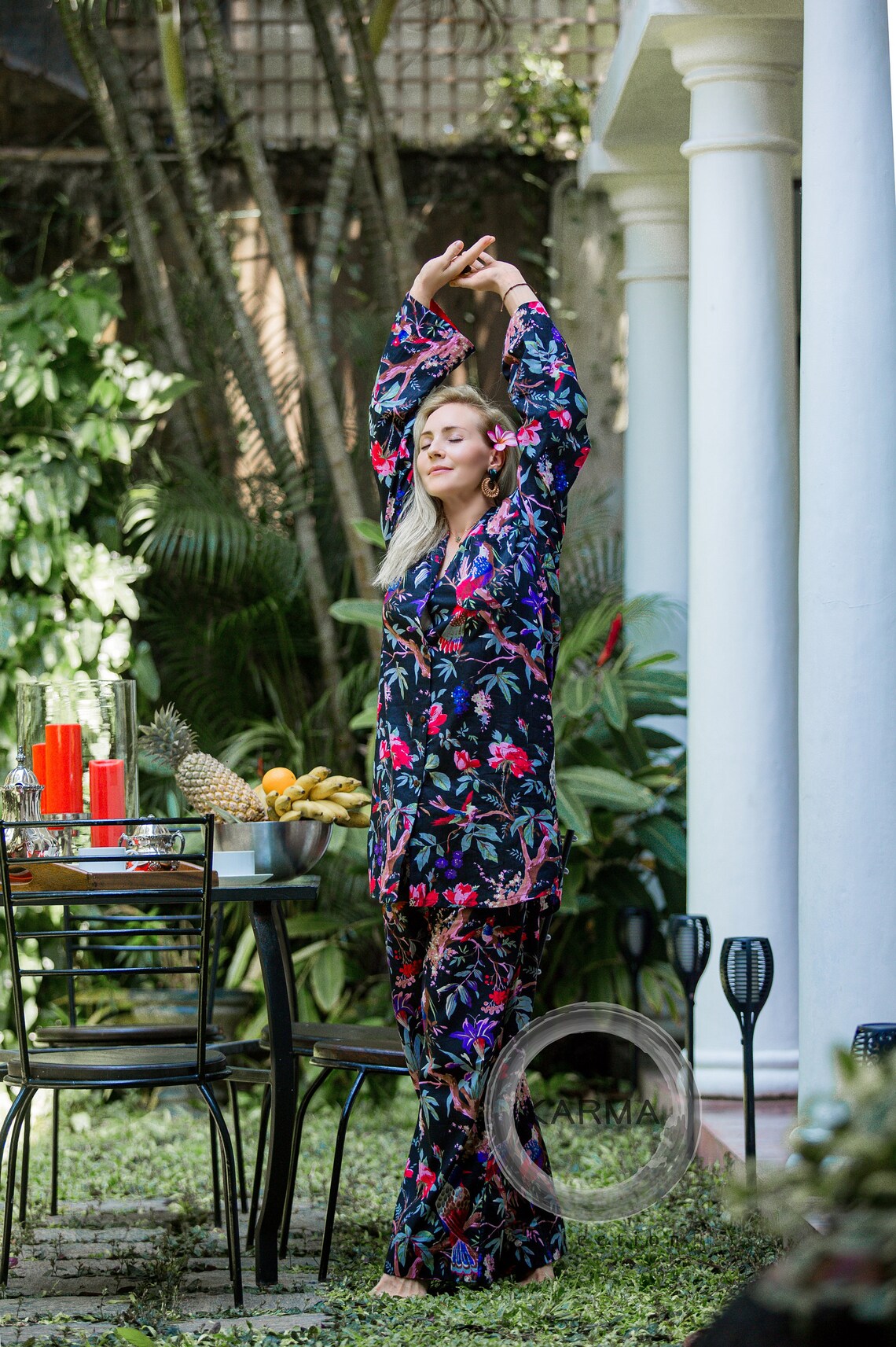 Bird of Paradise Print Pyjama - Etsy