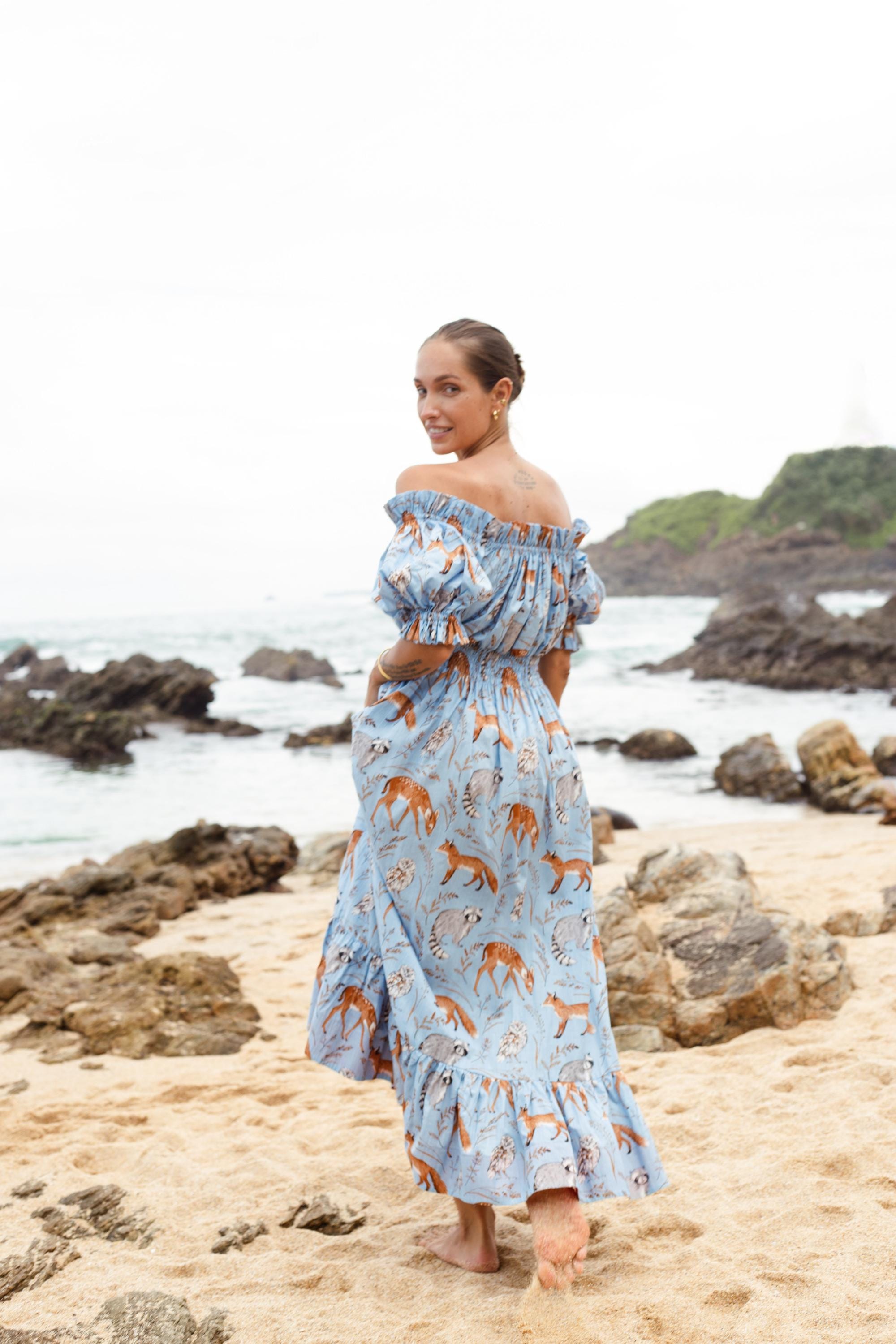 Off Shoulder Animal Print Maxi Dress - Etsy