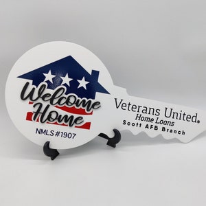 Welcome Home Key Sign, Realtor Closing Custom, American Flag Sign ...