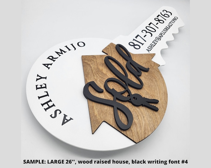 Personalized House Just Sold Sign, Realtor Sign, Real Estate Agent Sign ...