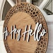 Heartwarming Wooden Welcome Door Sign - Hi.hey.hello Sign, Welcome Home ...