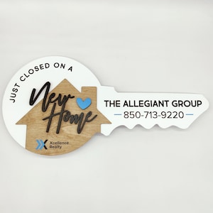 Just Closed on a New Home Sign, Sold Key Sign, New Home Key Sign ...