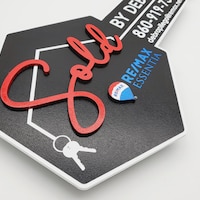 Personalized Real Estate Marketing Key Cutout Sign, Customized Realtor ...